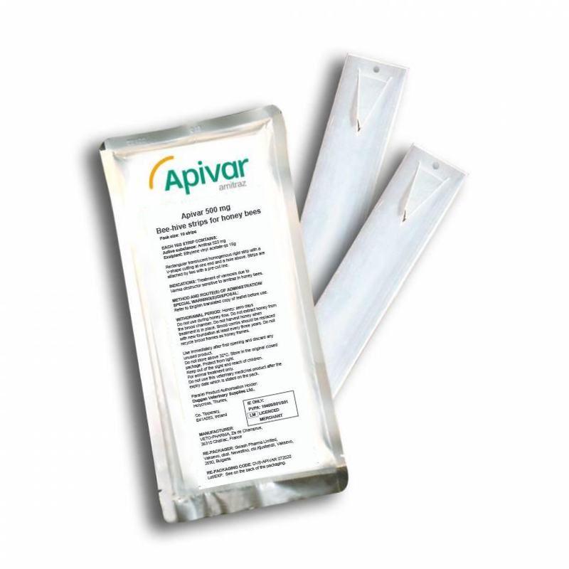 Apivar 500mg Strips (10 Strips per pack) – Donegal Bees